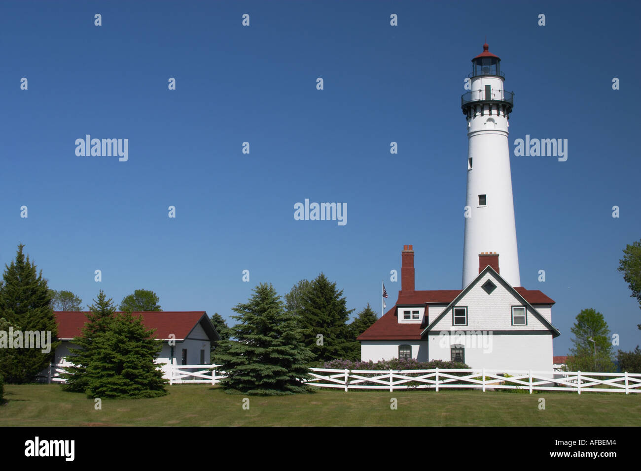 Windpoint Lighthouse in Wisconsin on Lake Michigan Stock Photo - Alamy