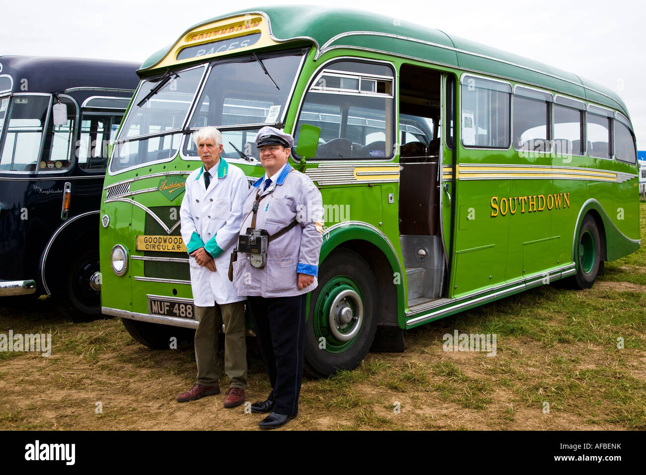 Green 1953 Leyland Tiger Bus with Beadle 31seat body outside the ...