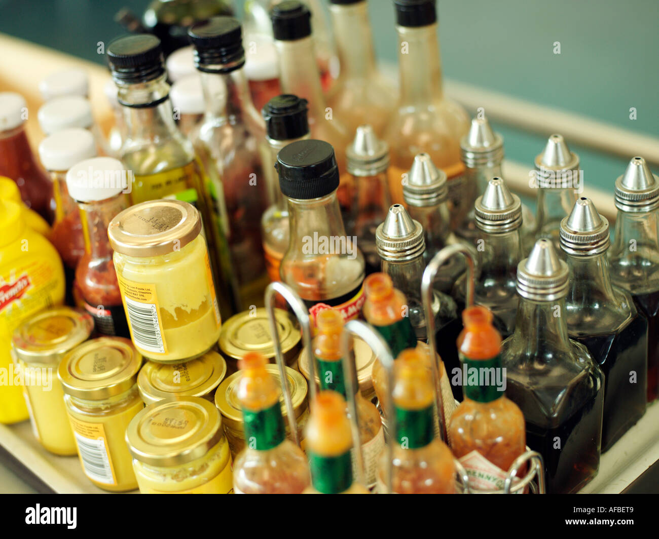 Sauces station hi-res stock photography and images - Alamy