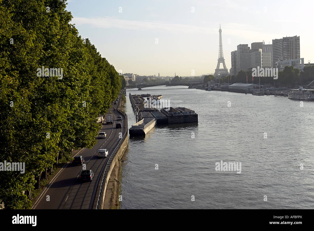 The river Seine from Garigliano bridge in Paris France Stock Photo - Alamy