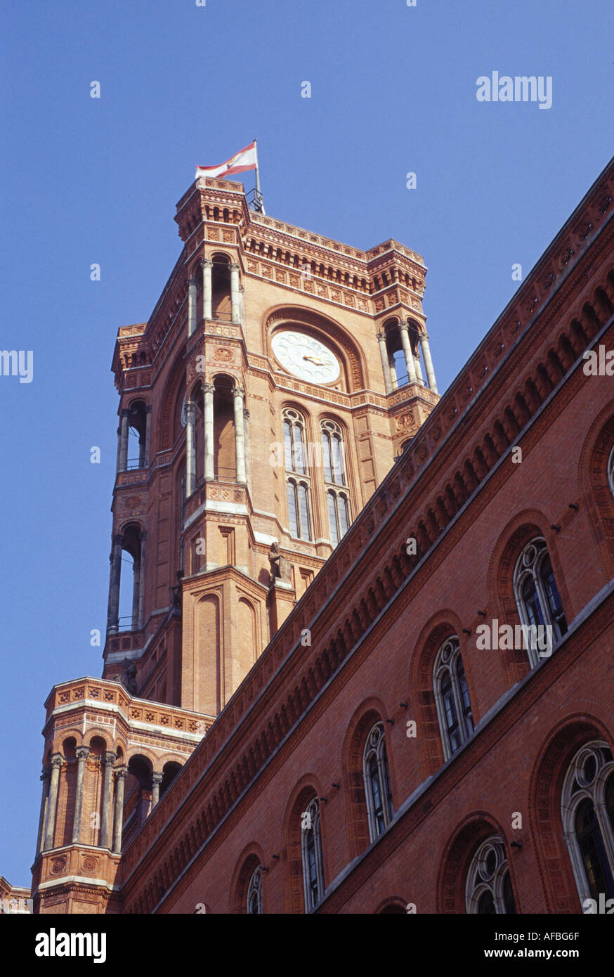 The Red Town Hall in Berlin Germany Stock Photo - Alamy