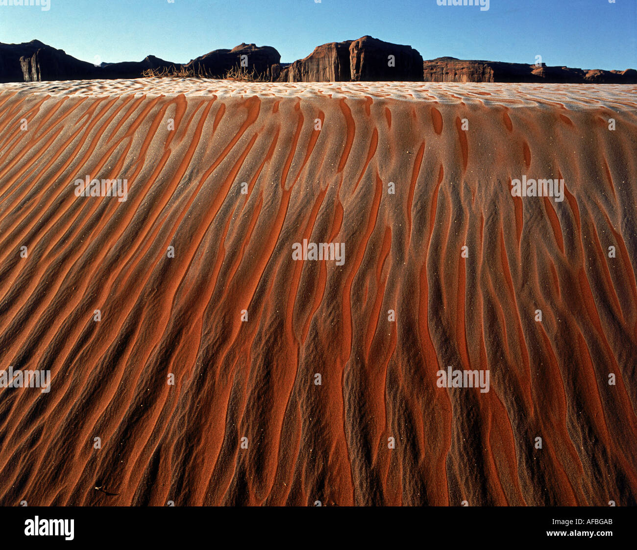 Frosted Sand Dunes Monument Valley Tribal Park AZ Stock Photo - Alamy