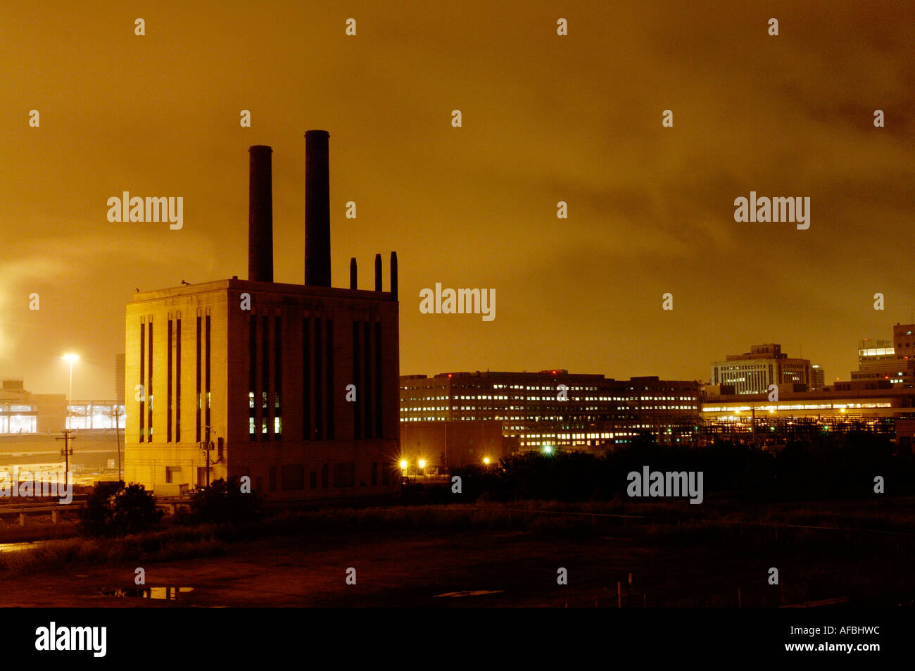 View of Chicago looking northwest from Roosevelt Road bridge between ...