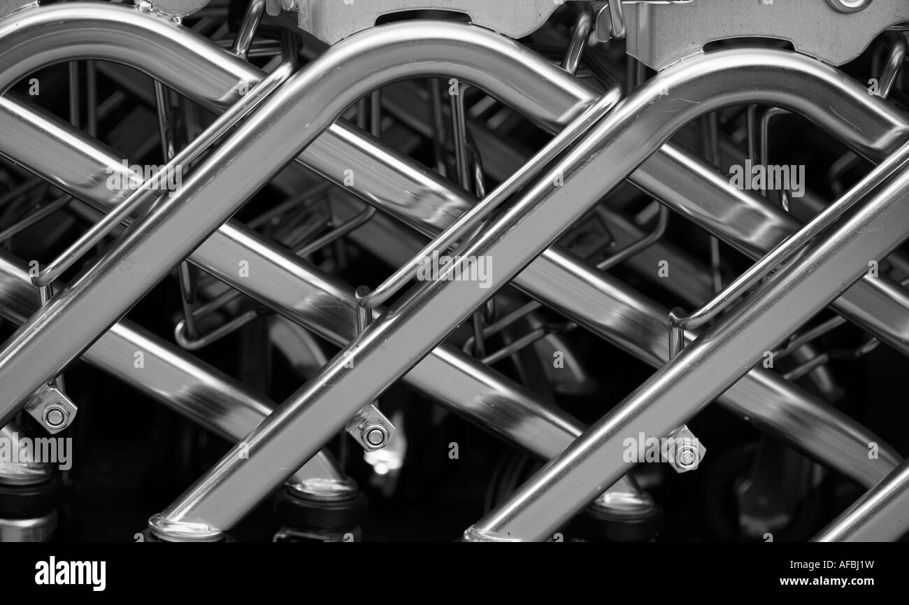 Close-up photo of chrome metal structures forming interesting strong ...