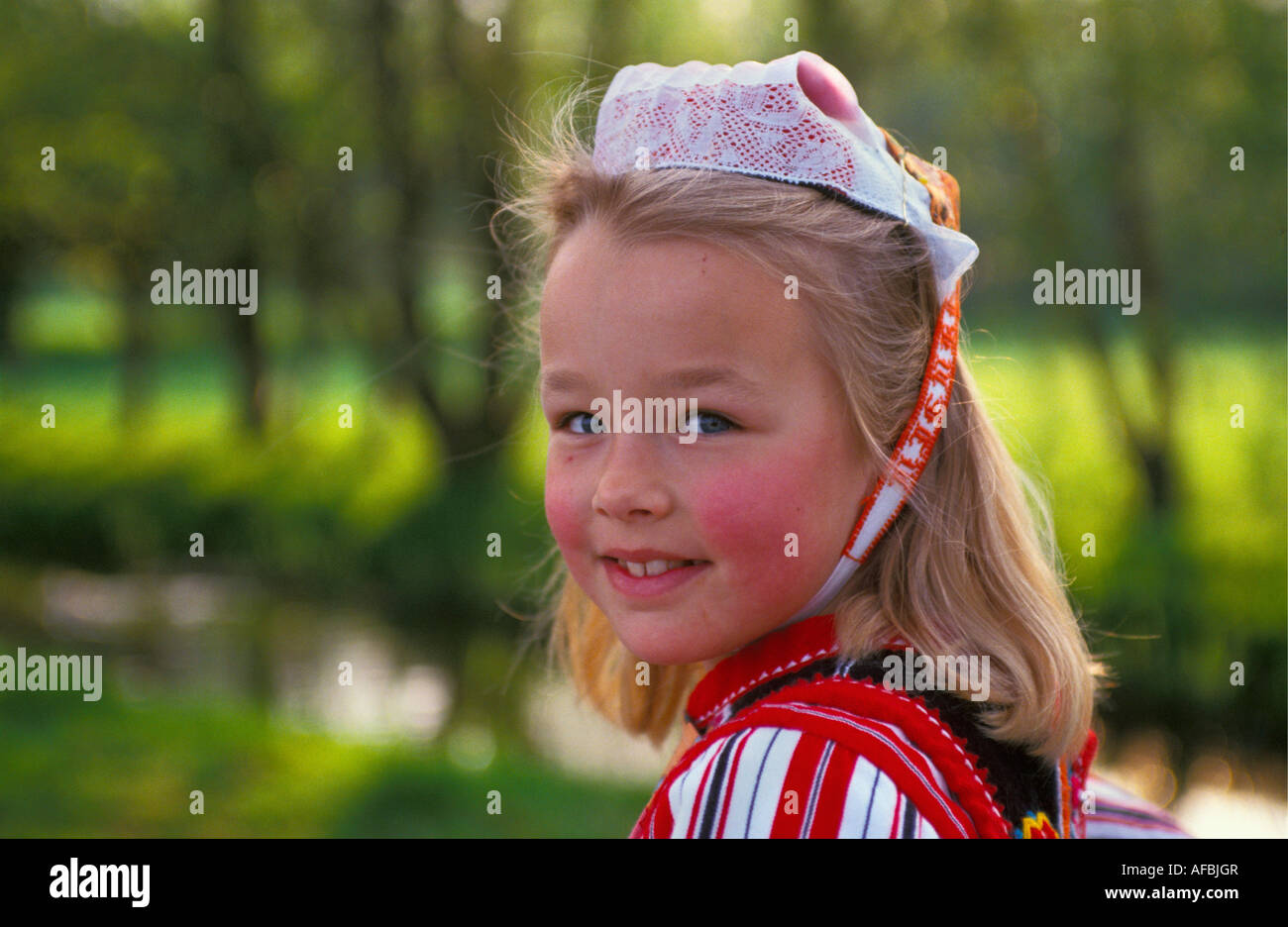 Netherlands holland girl costume headgear hi-res stock photography and ...