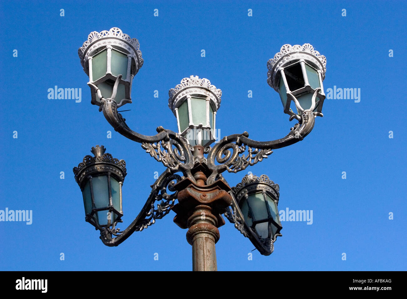 Detail of a Victorian style streel lamp Stock Photo - Alamy
