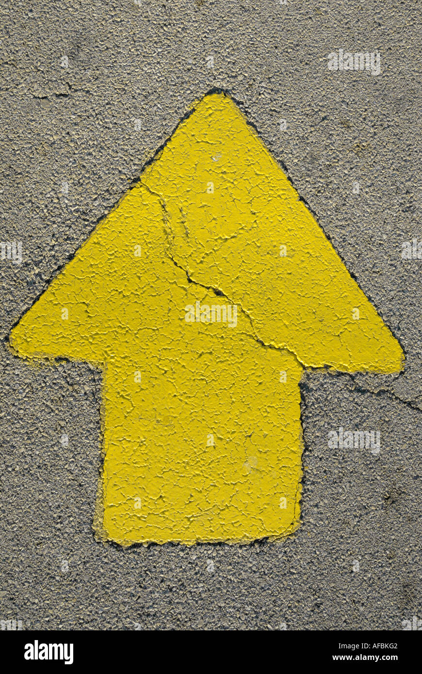 Yellow Arrow 2 Stock Photo - Alamy