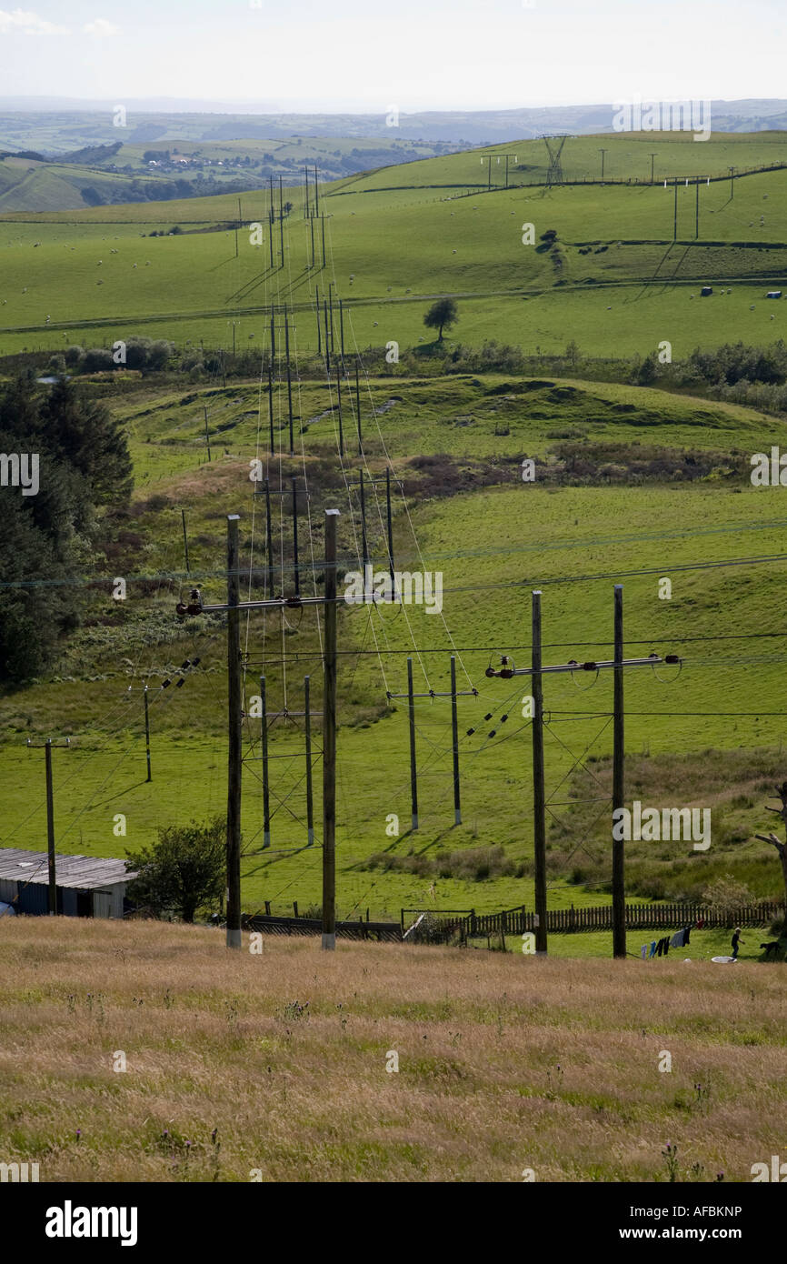Pylons uk hills hi-res stock photography and images - Alamy