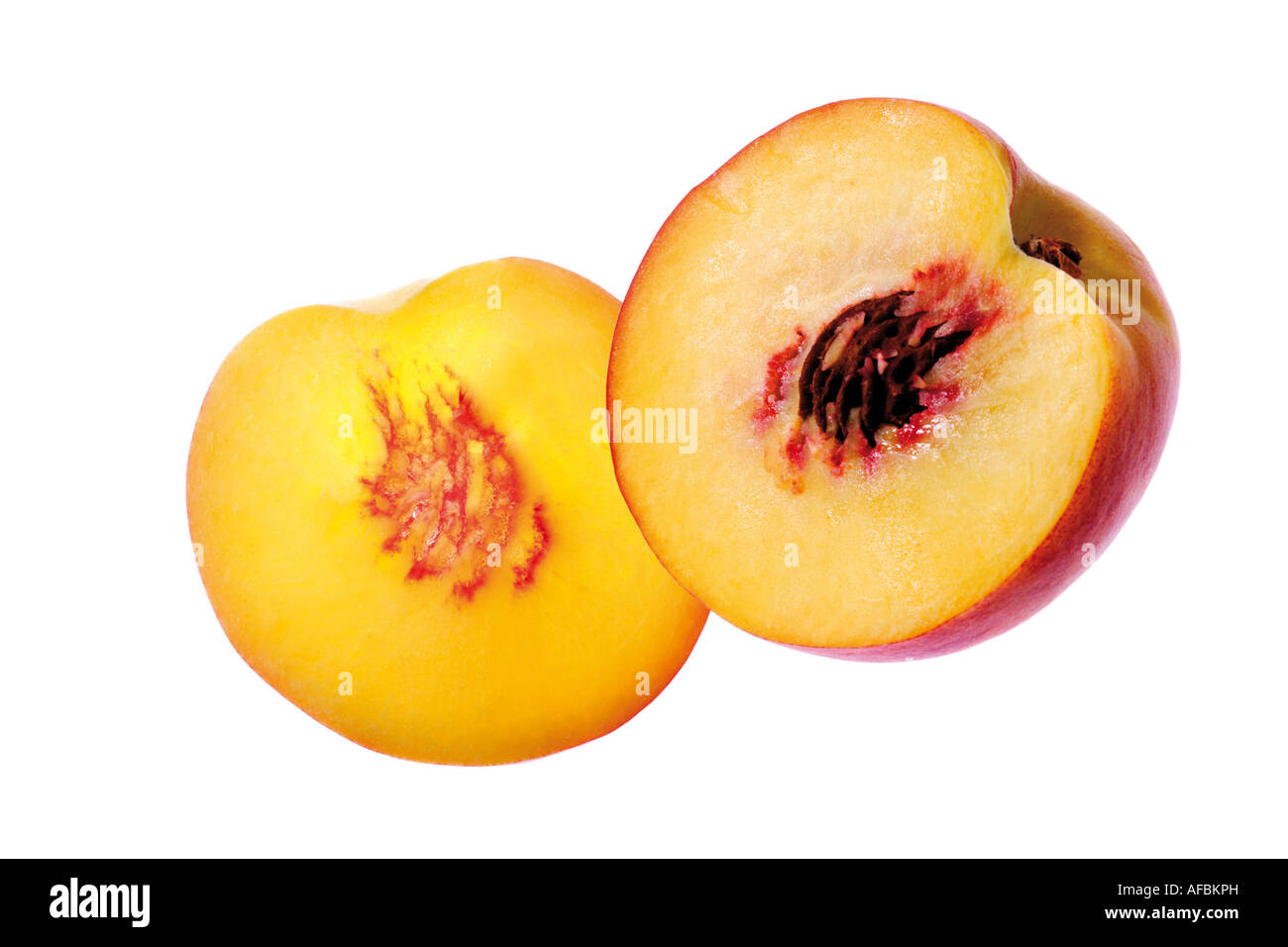 Sliced peach, close-up Stock Photo - Alamy
