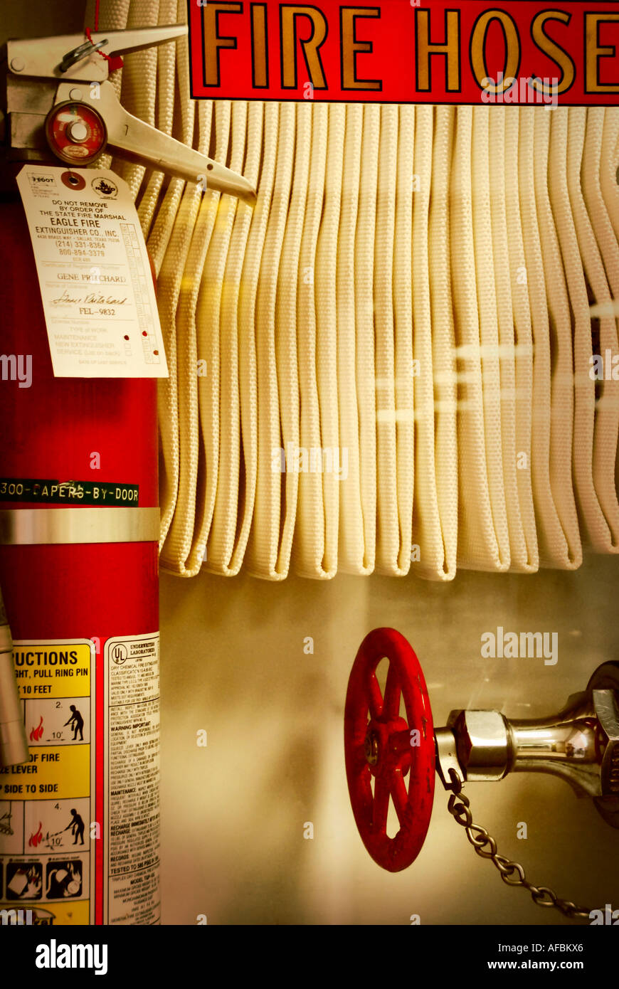 Fire hose sign hi-res stock photography and images - Alamy