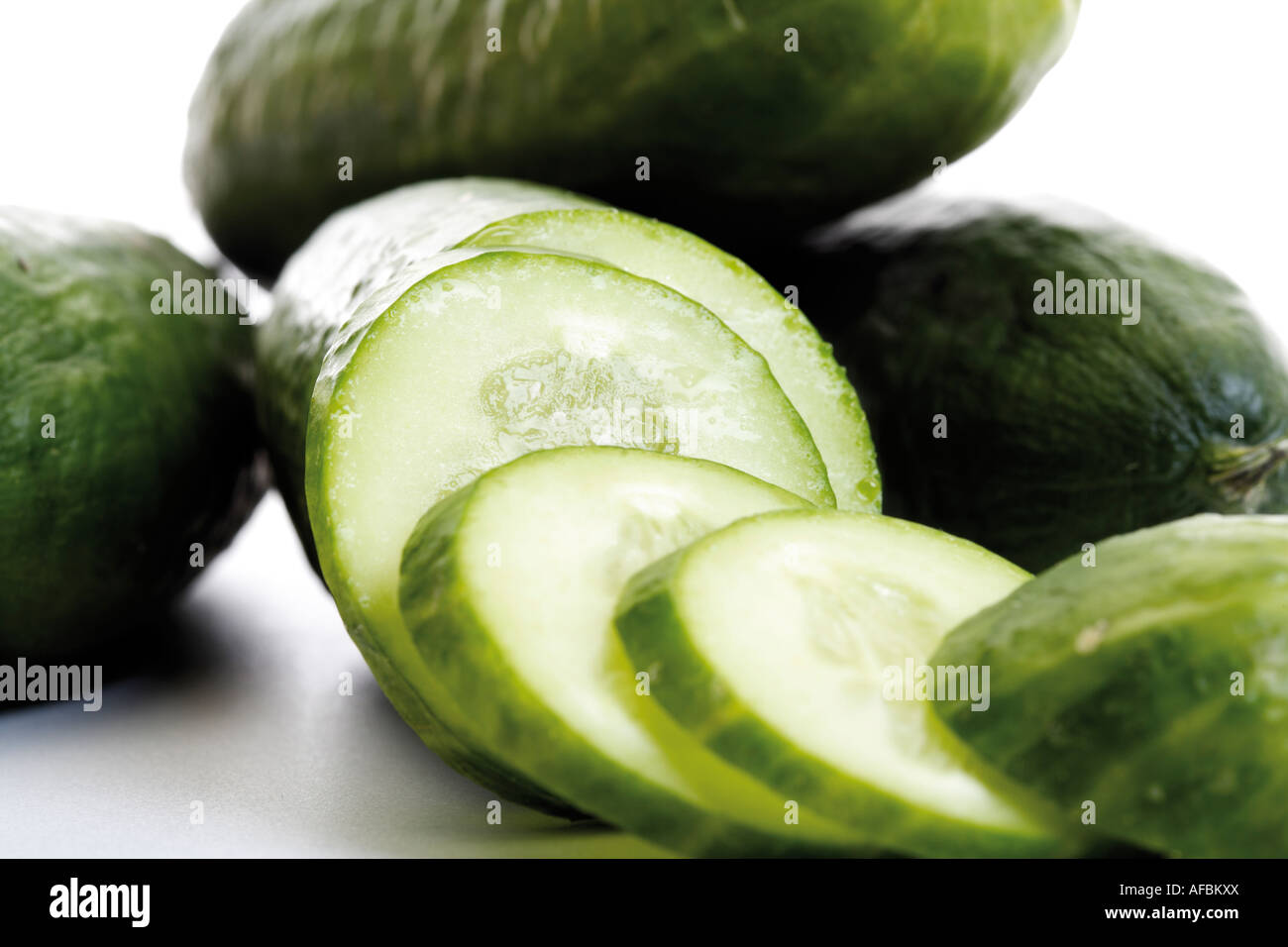 Sliced mini cucumber, close-up Stock Photo - Alamy
