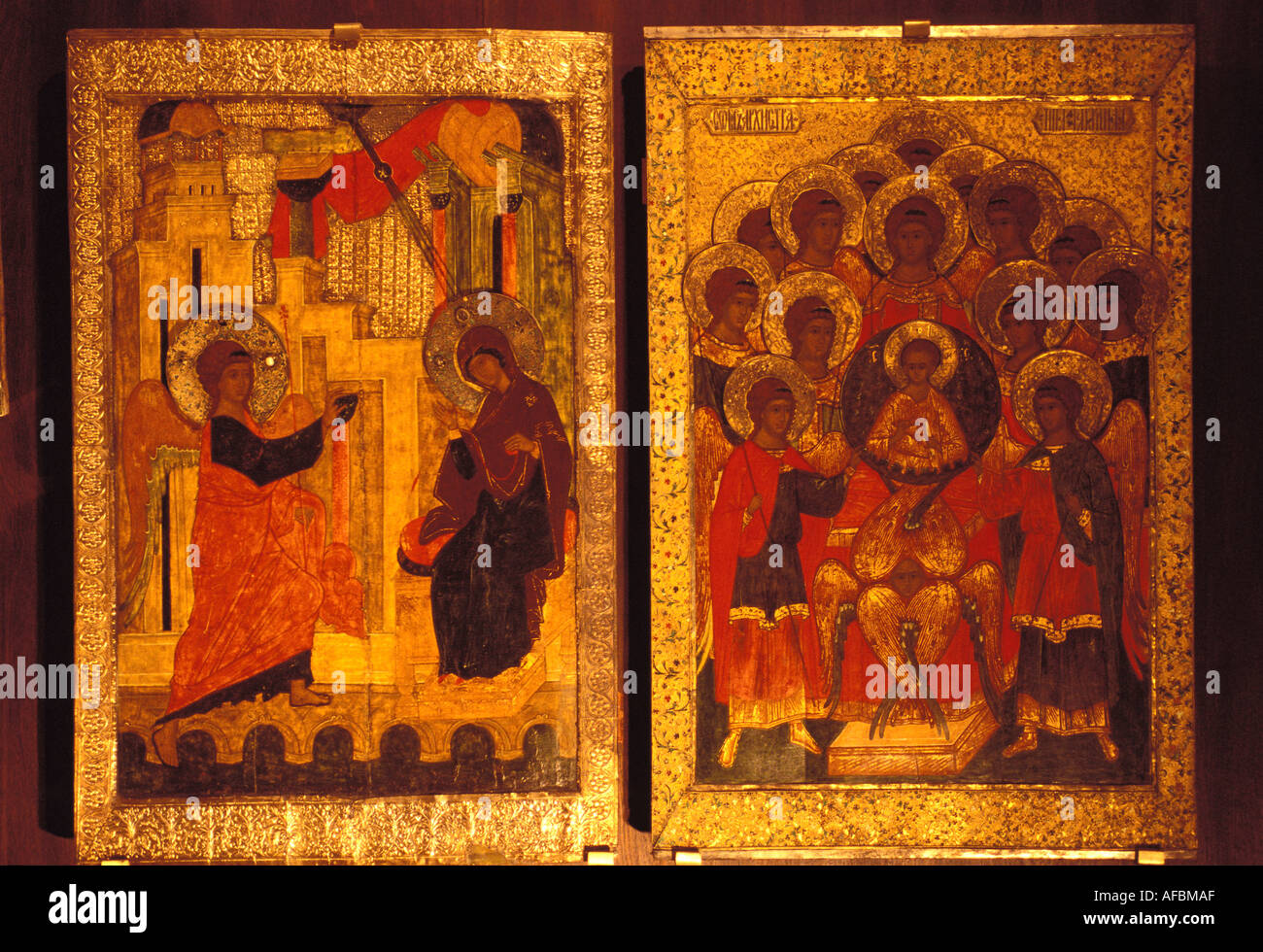 Moscow religious fresco in the Annunciation cathedral Stock Photo - Alamy
