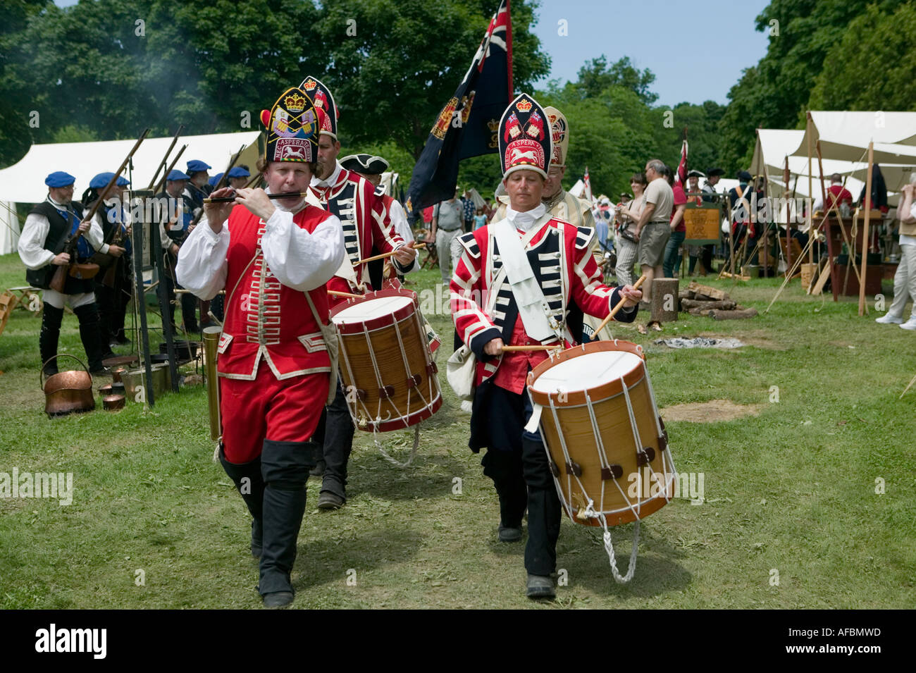 British regulars Grand encampment at Fort Ticonderoga New York ...