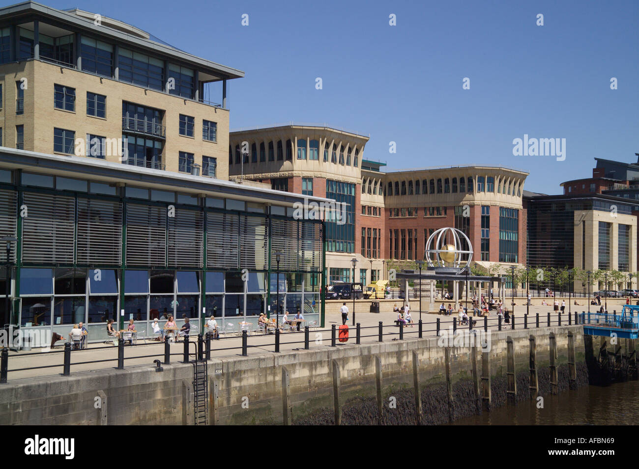 Quayside riverside [Newcastle upon Tyne] England Stock Photo - Alamy