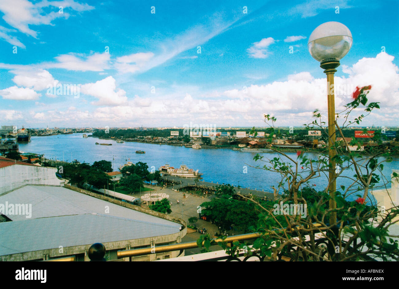 Vietnam, Saigon, Overview of the saigon river Stock Photo - Alamy