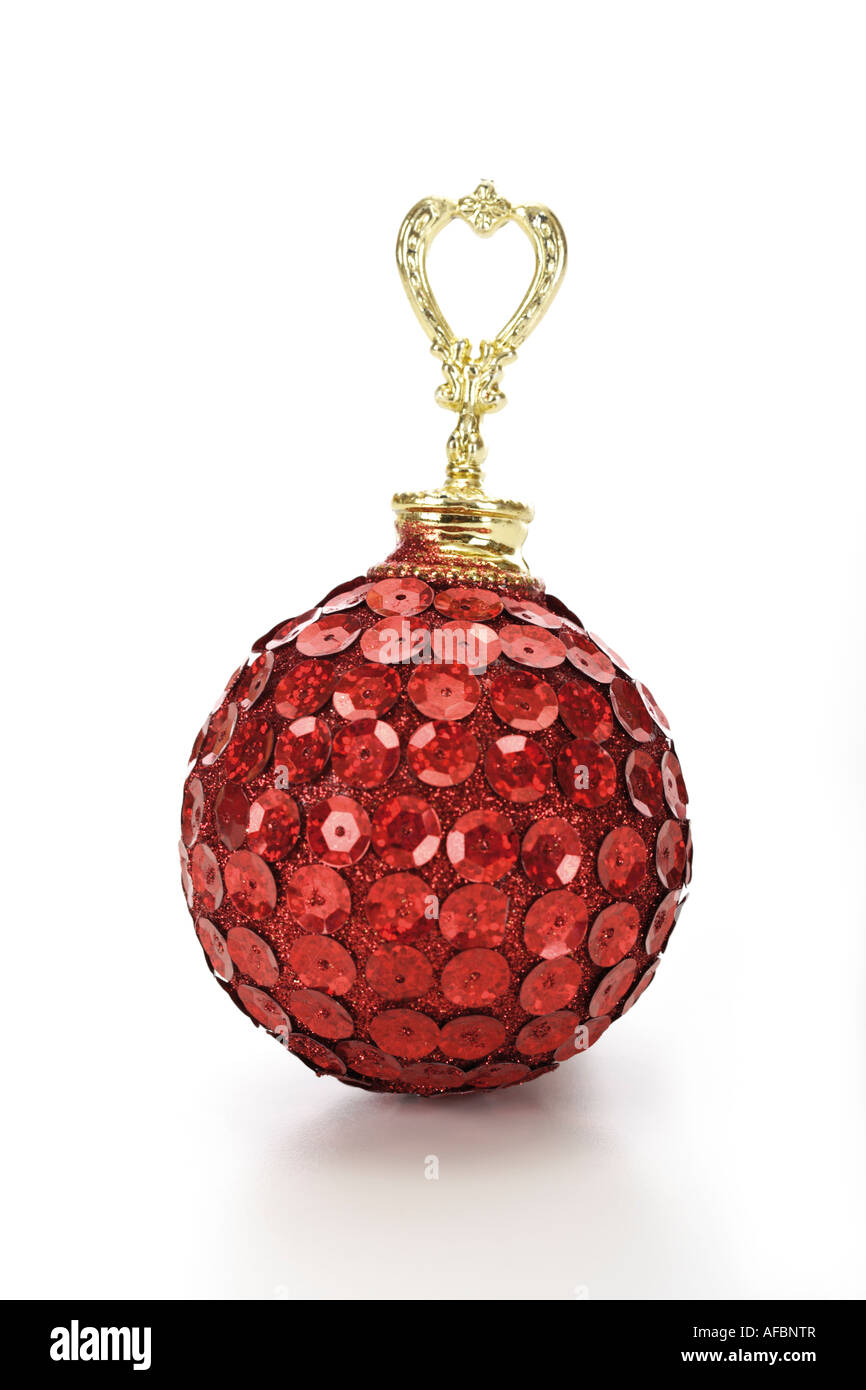 Red Christmas Tree Ball Stock Photo - Alamy