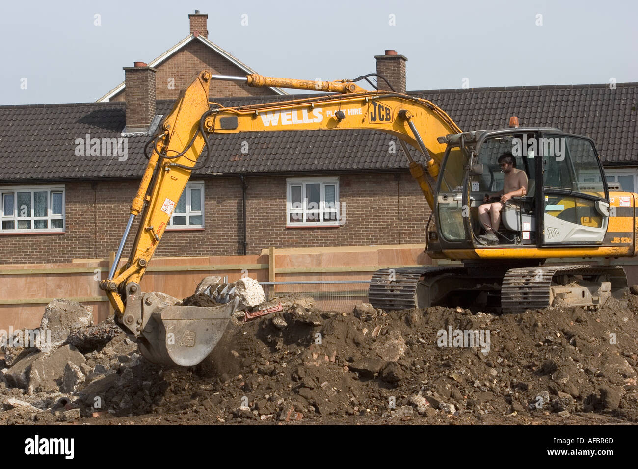 JCB on site Stock Photo - Alamy