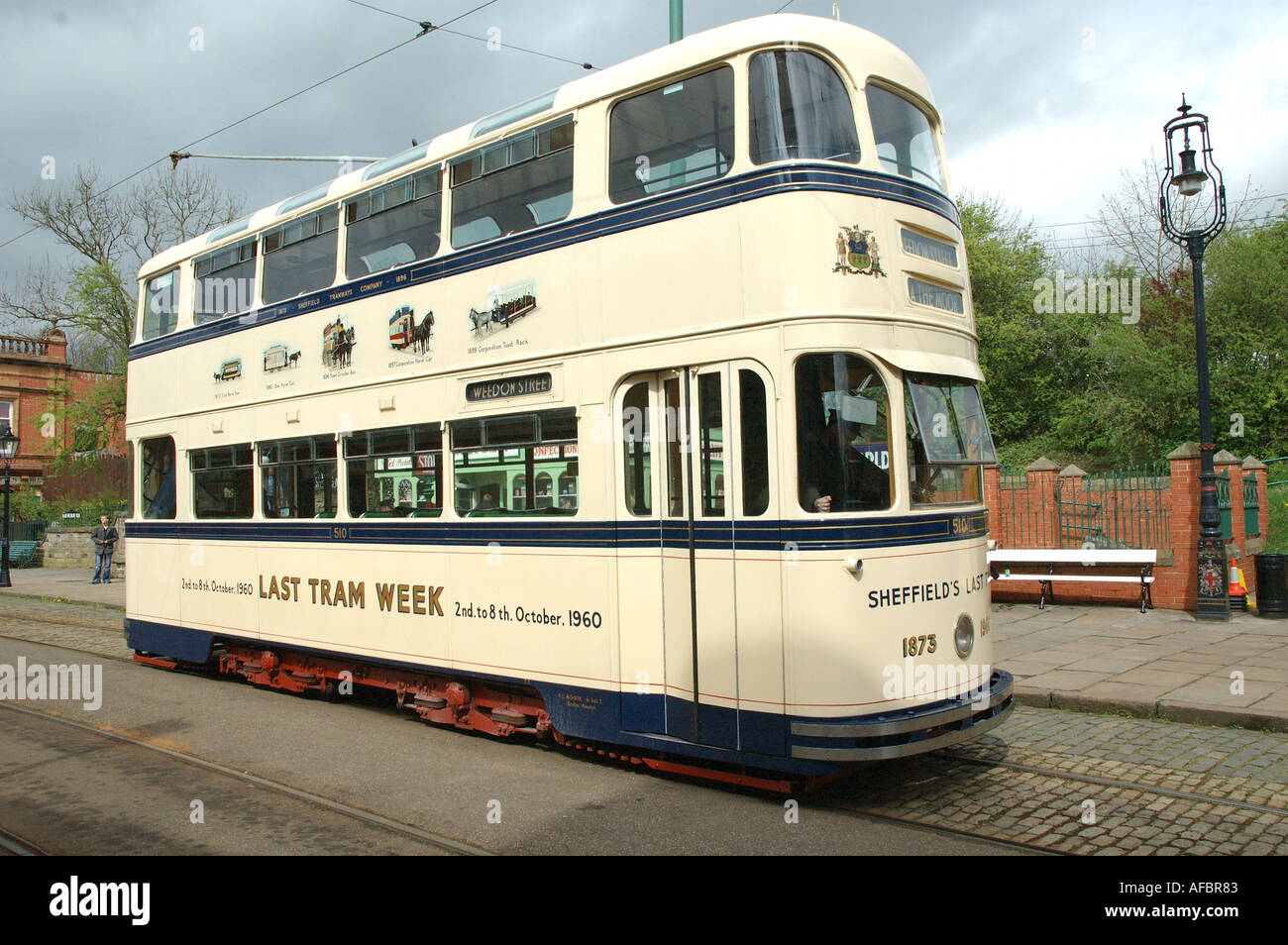Tram at Crich museum Stock Photo - Alamy