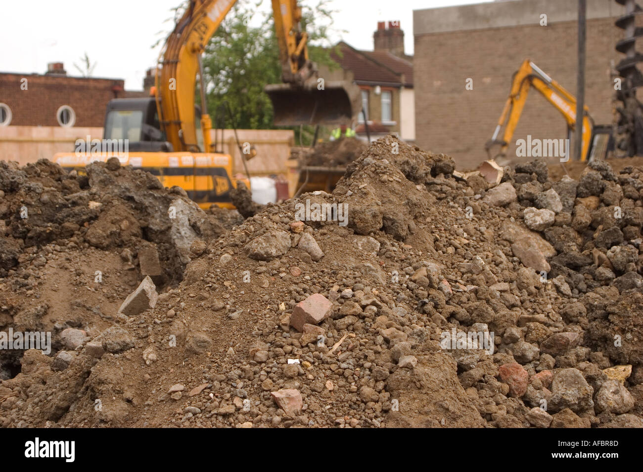 rubble on building site Stock Photo - Alamy