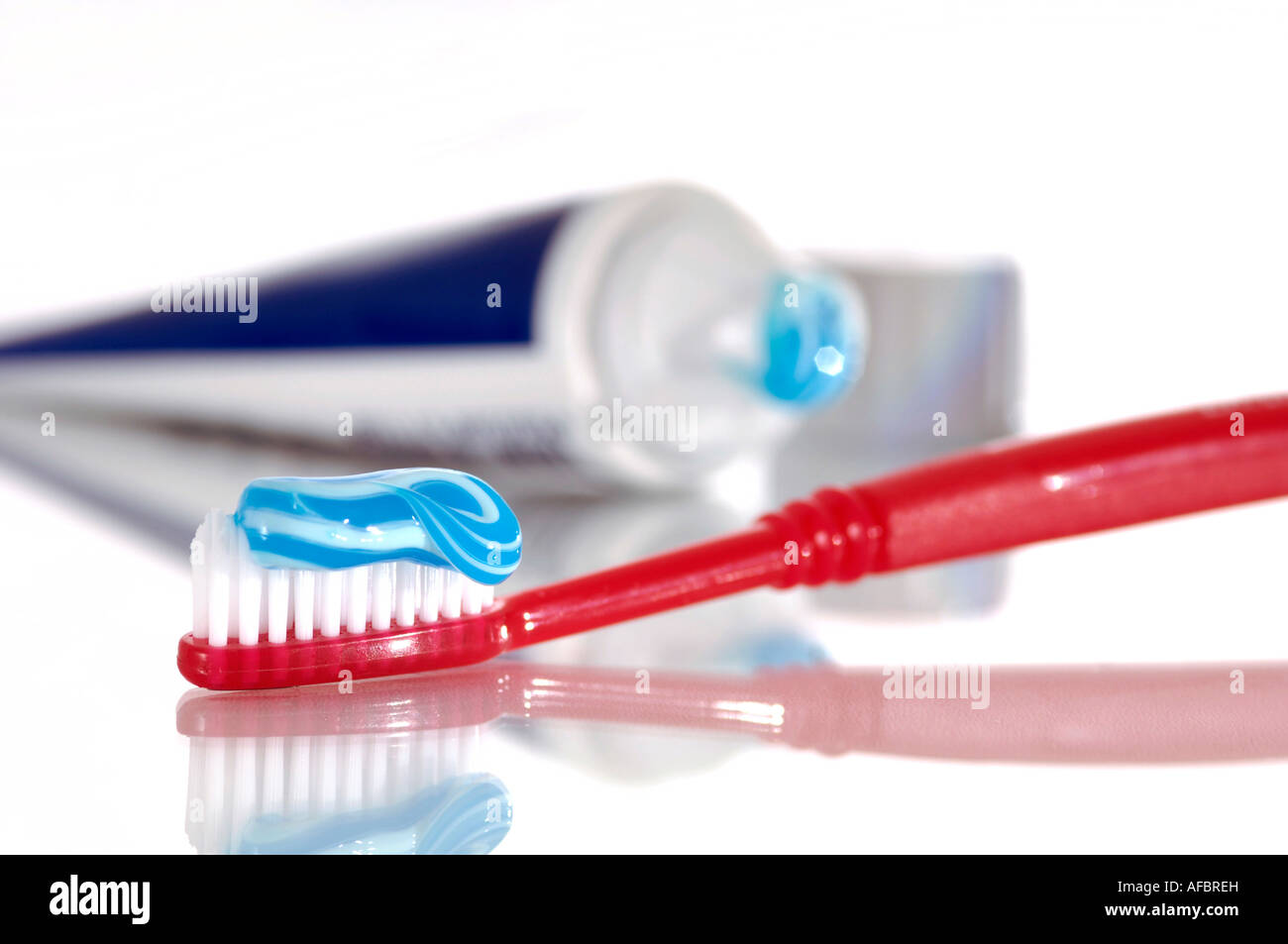 Toothbrush with toothpaste Stock Photo - Alamy