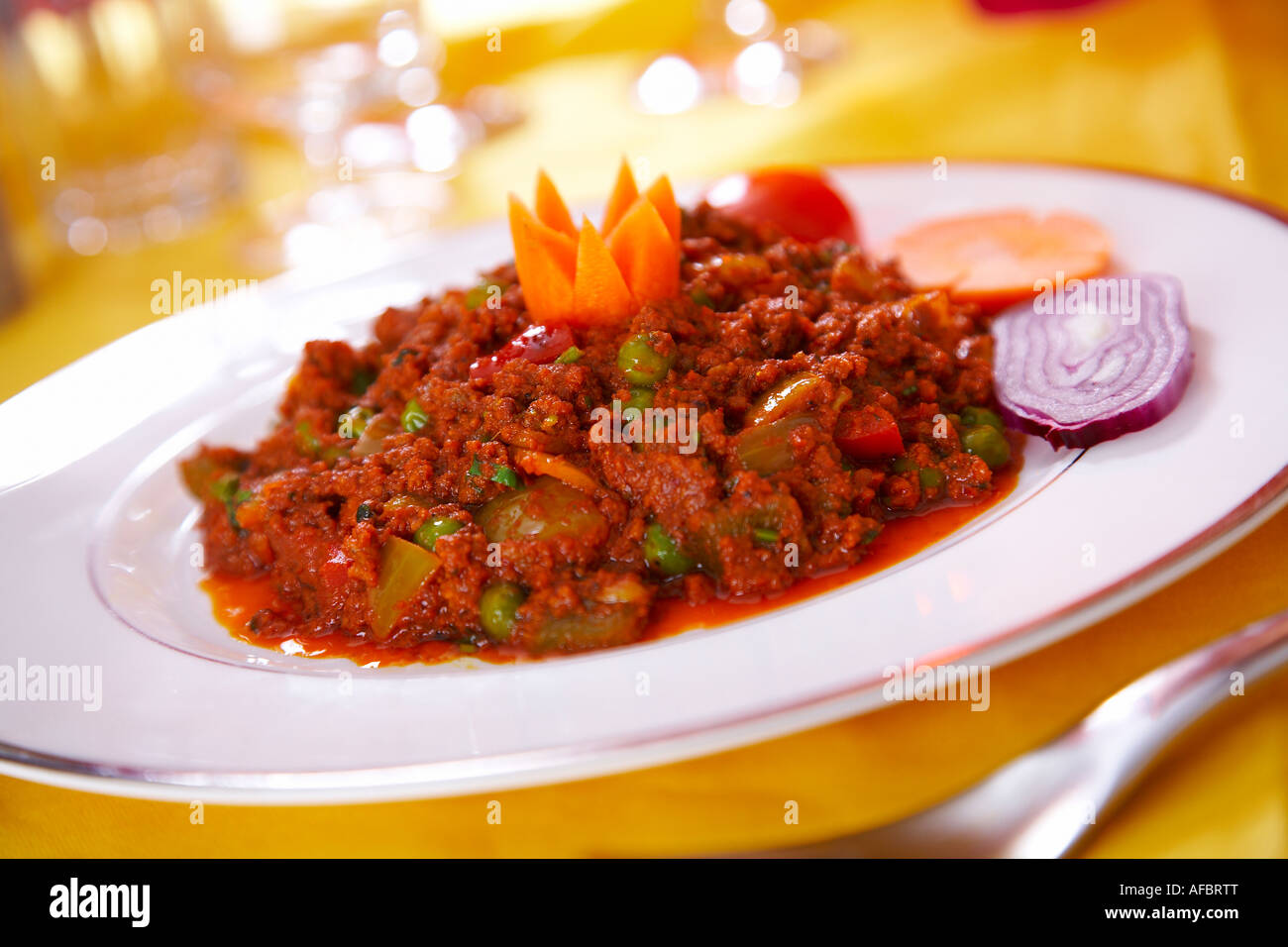 Minced meat Balti or "Keema Balti Stock Photo - Alamy