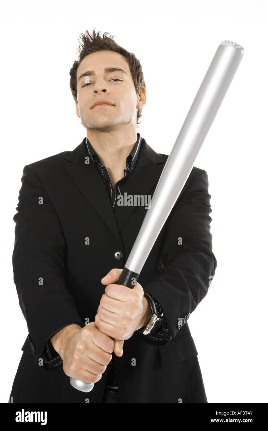 Black man with bat hi-res stock photography and images - Alamy