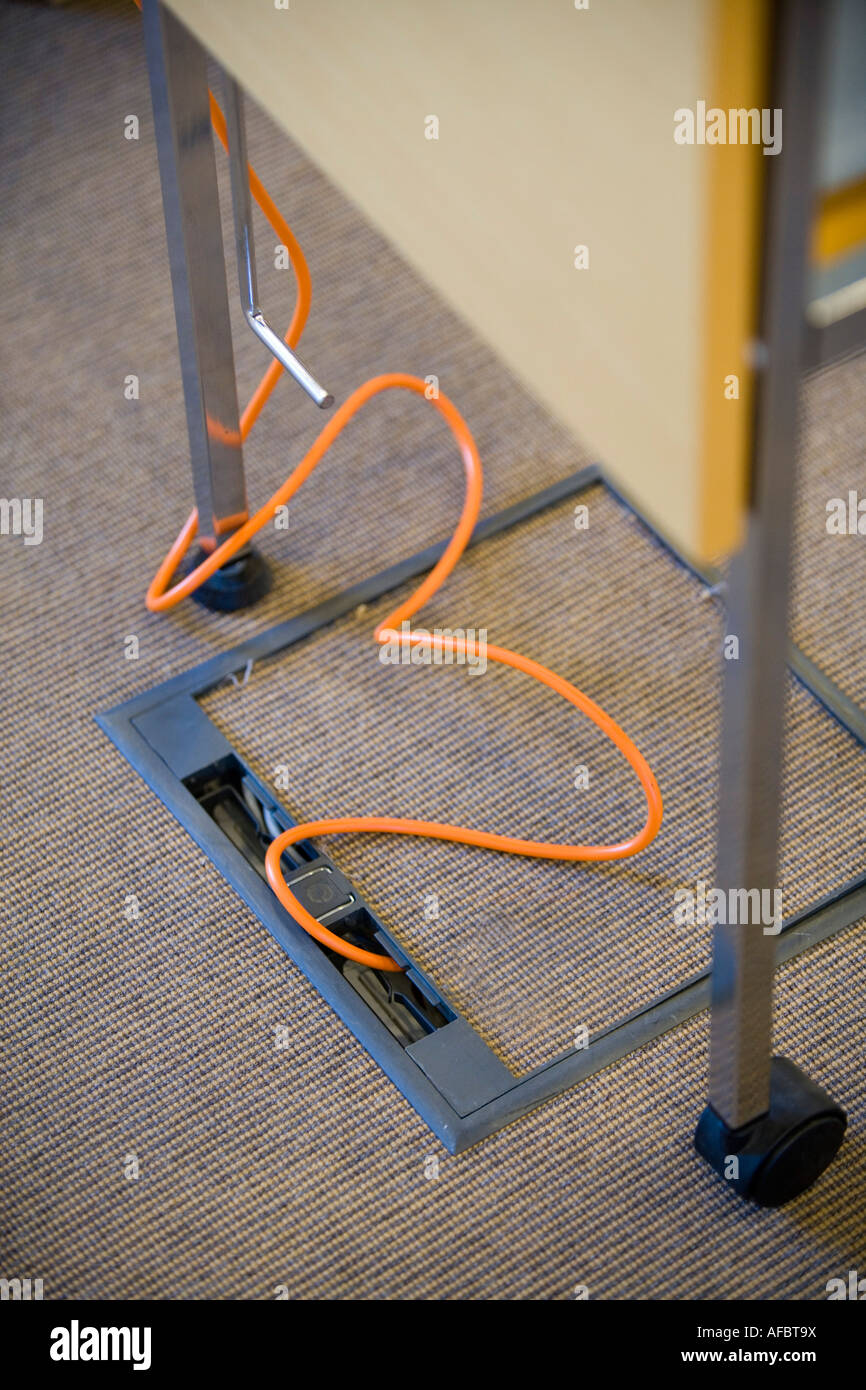 Wire in an office Stock Photo - Alamy