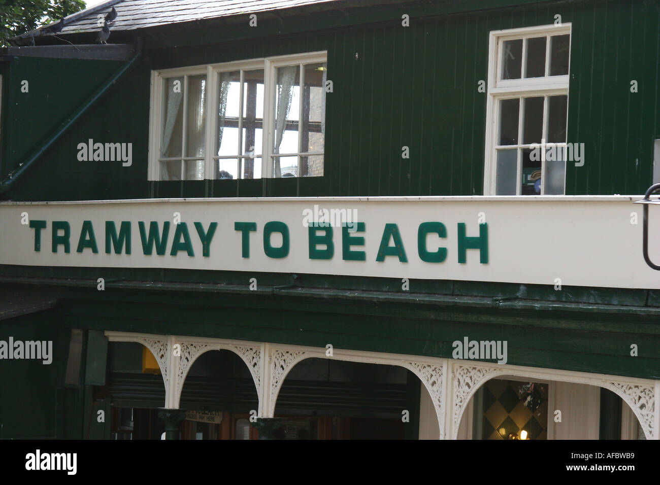 The Tram to the beach Scarborough Stock Photo - Alamy