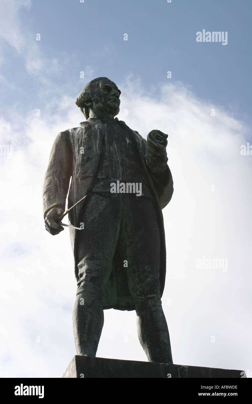 Captain Cook Statue in Whitby Stock Photo - Alamy