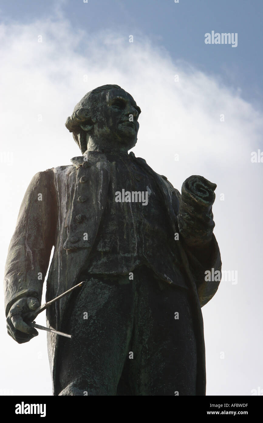 Captain Cook Statue in Whitby Stock Photo - Alamy