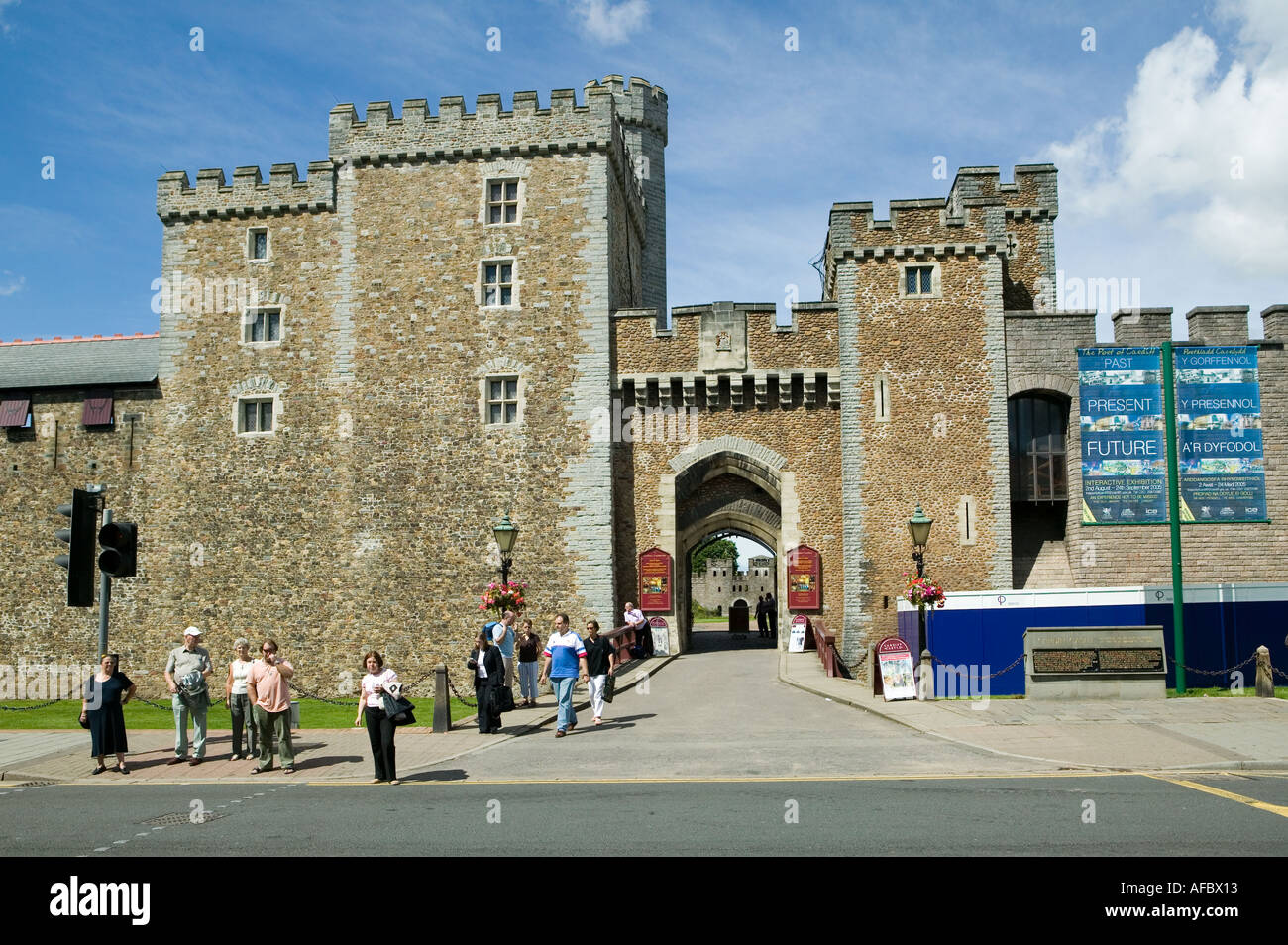 Entrance to Cardiff Castle Cardiff Wales UK Stock Photo - Alamy