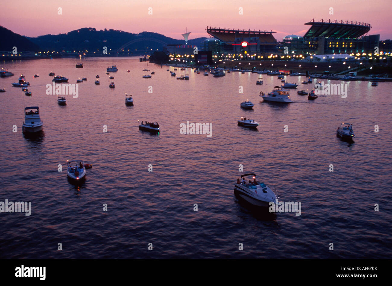 Pittsburgh Pennsylvania,three 3 River waters Regatta Festival boaters ...