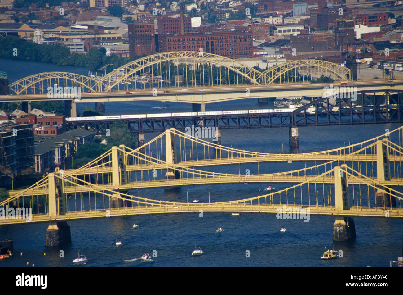 Pittsburgh Pennsylvania,Allegheny River water bridges Duquesne Incline ...