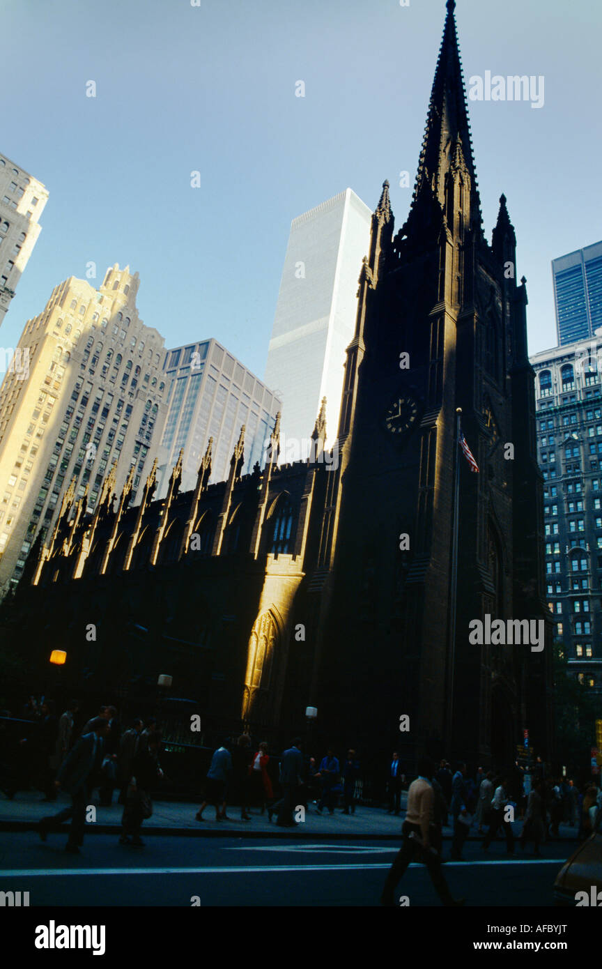 New York USA Wall Street Trinity Church Stock Photo - Alamy