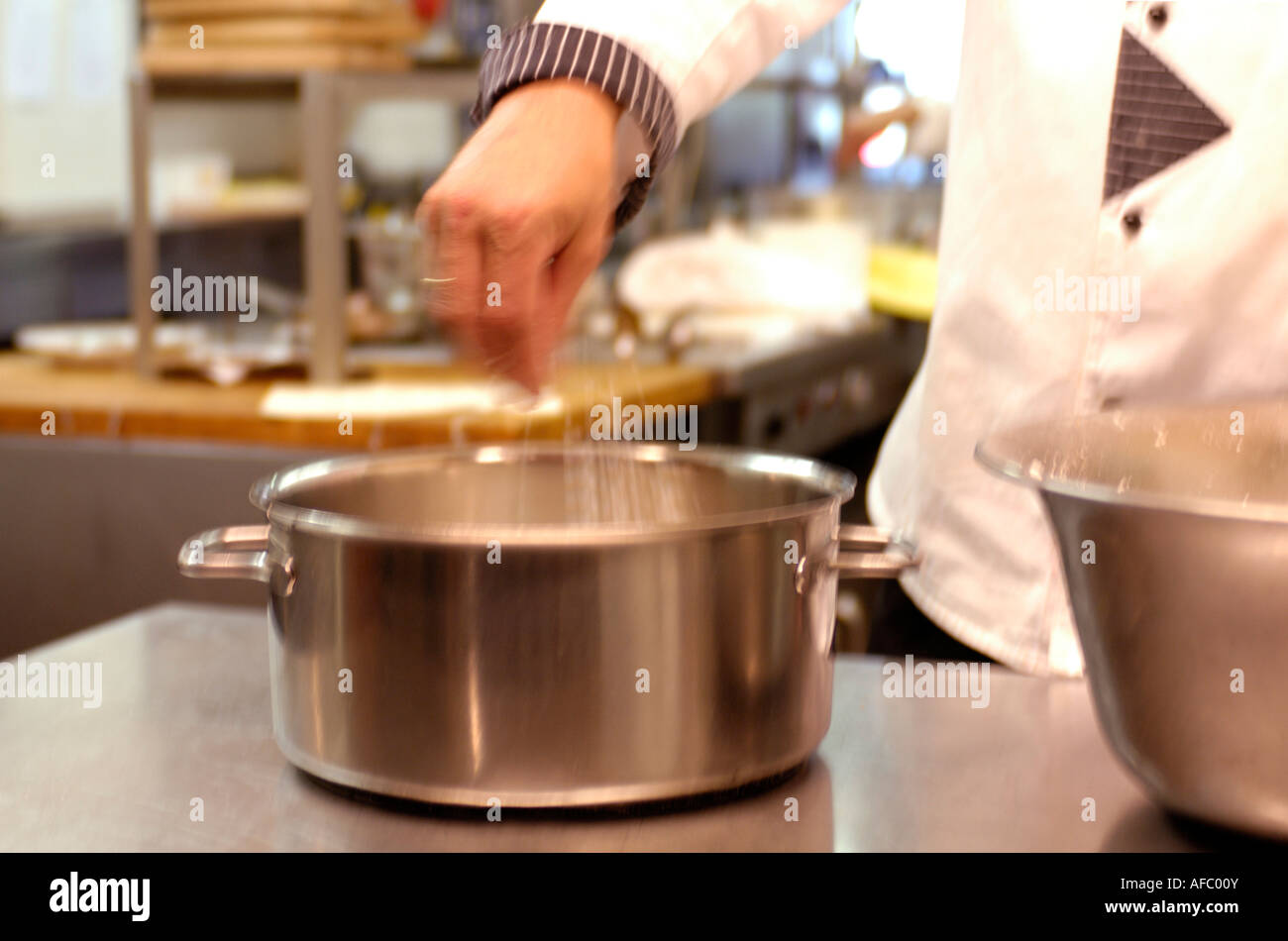 Restaurant kitchen, cook Stock Photo - Alamy