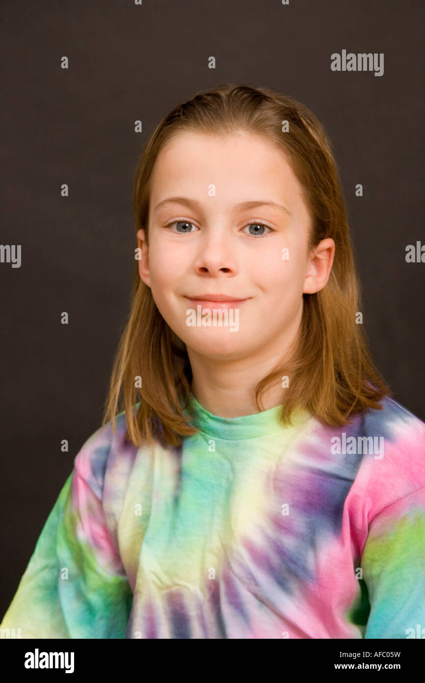 Young confident eight year old girl Stock Photo - Alamy
