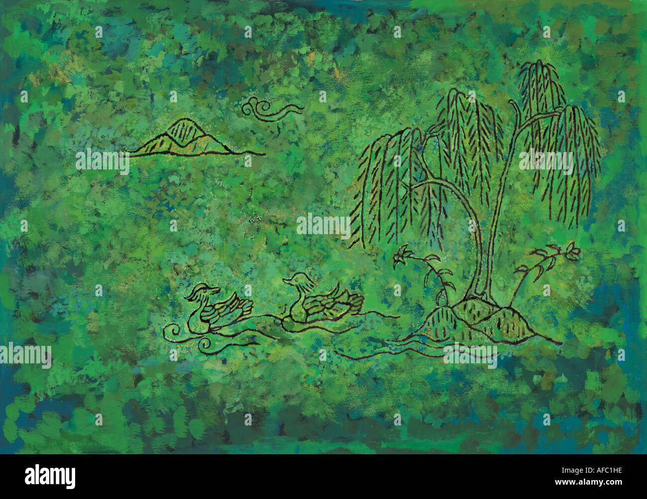 Korean Tradition Pattern Stock Photo - Alamy