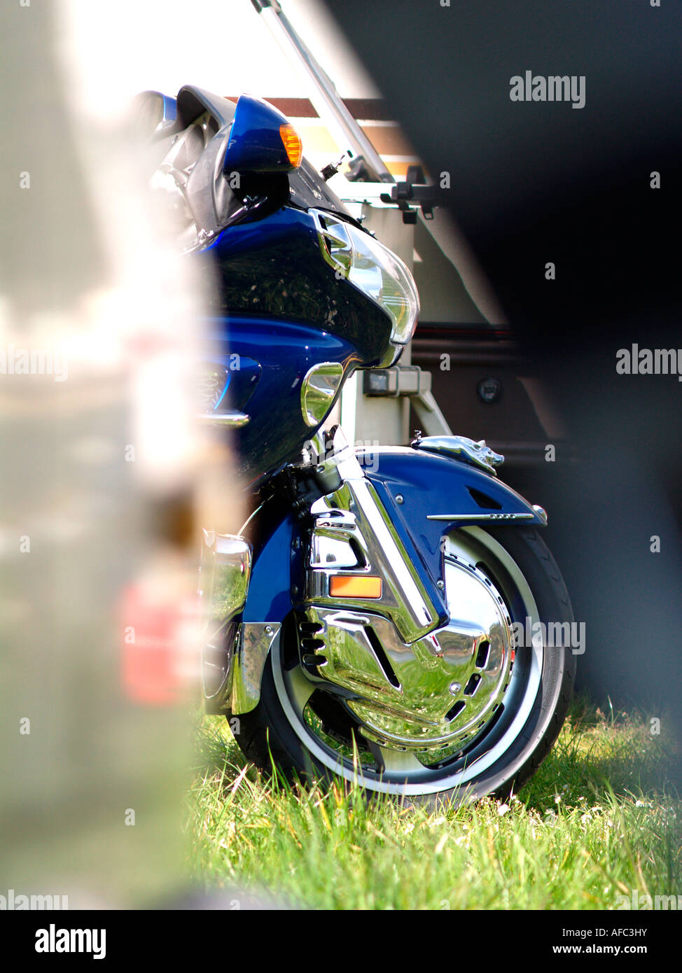 motorcycle front view motorrad vorderansicht Stock Photo - Alamy