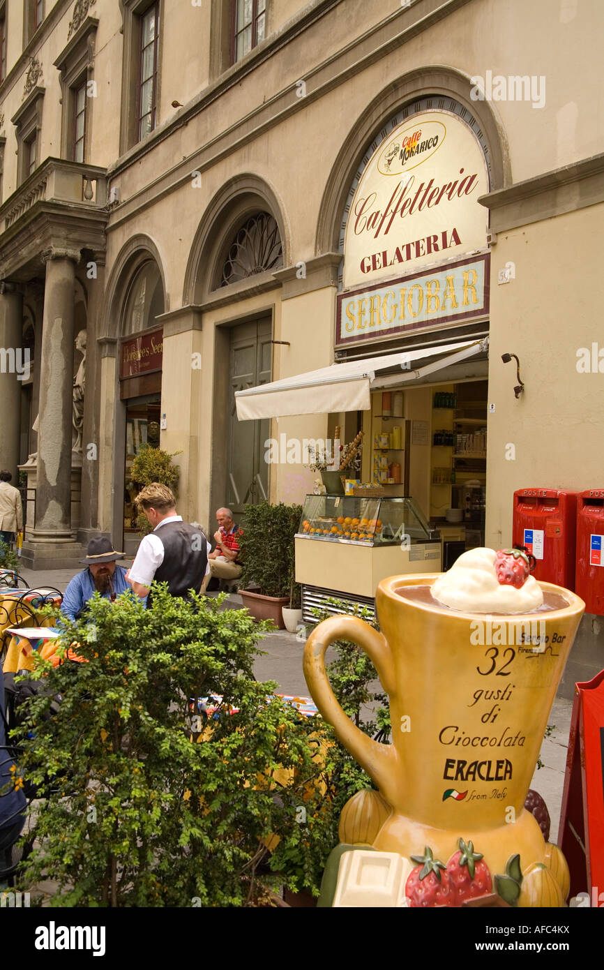 Cafe Piazza del Duomo City of Florence Tuscany Italy Stock Photo - Alamy