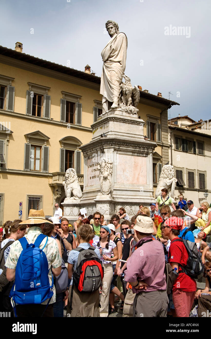 Dante s Statue Piazza di Santa Croce City of Florence Tuscany Italy ...
