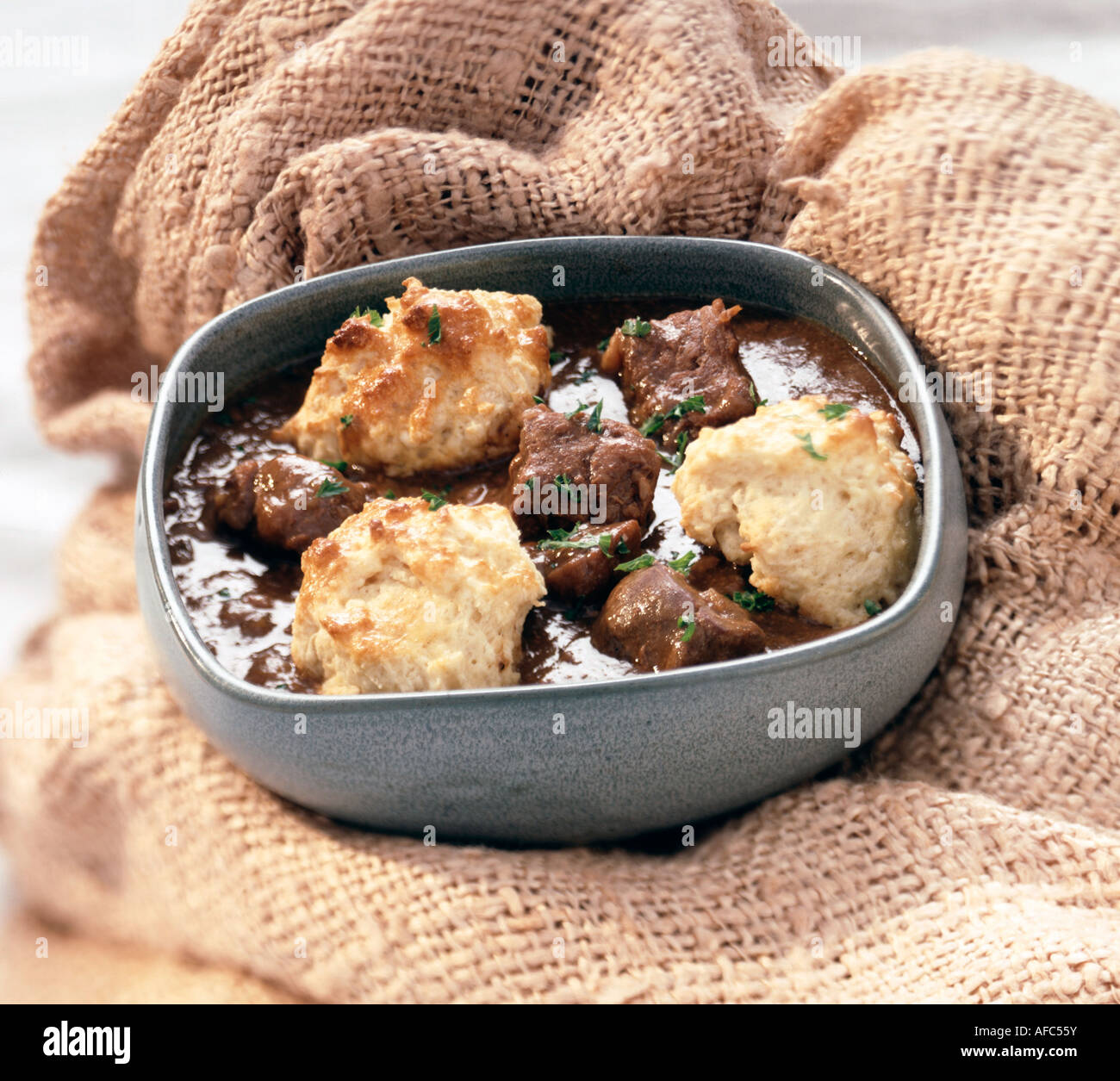 steak and kidney cobbler Stock Photo - Alamy