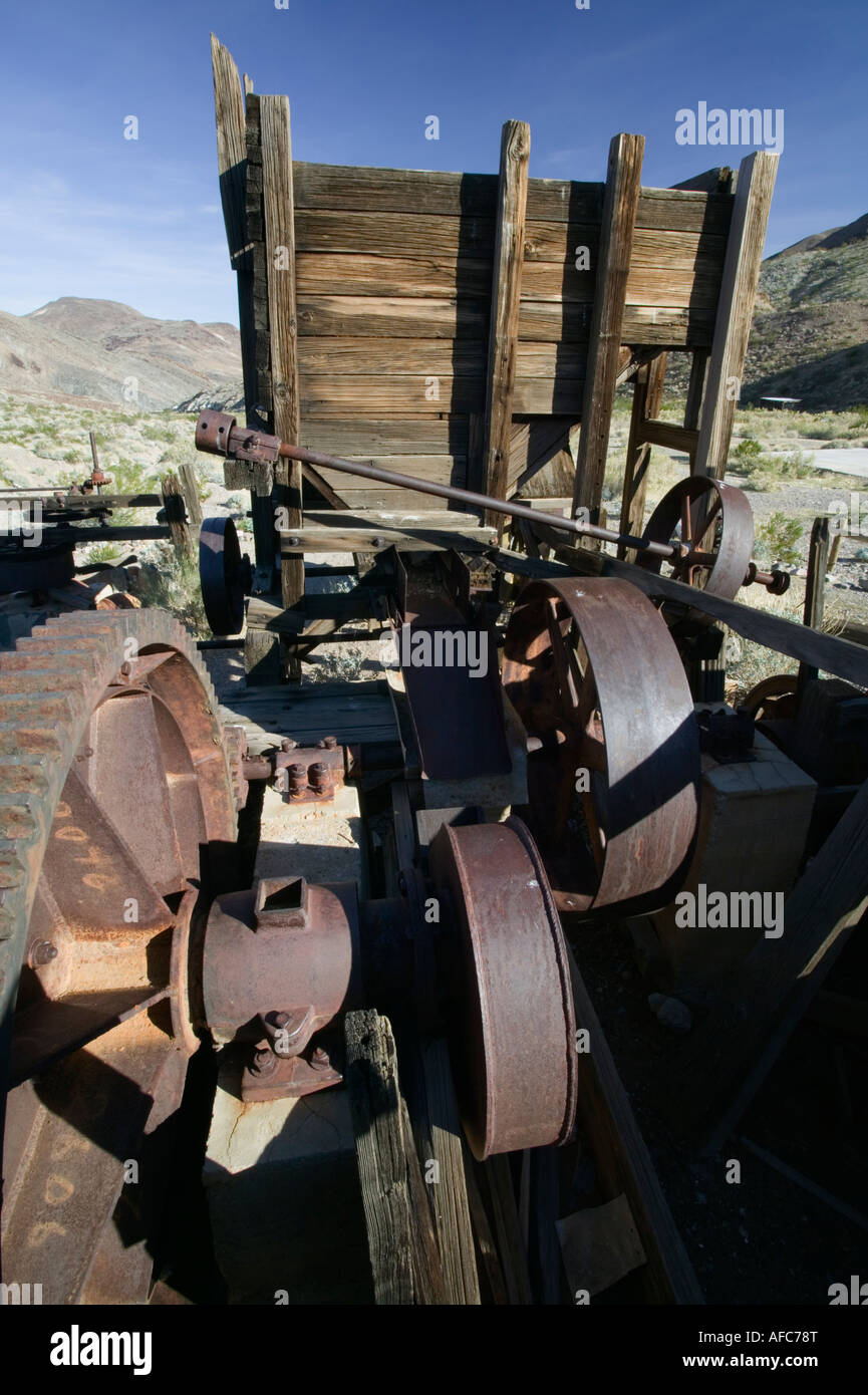 Death Valley historic mining equipment Stock Photo - Alamy