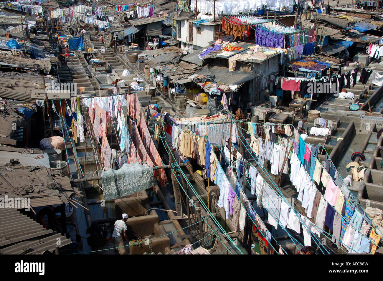 Dhobi Ghat laundry in Mumbai, India Stock Photo - Alamy
