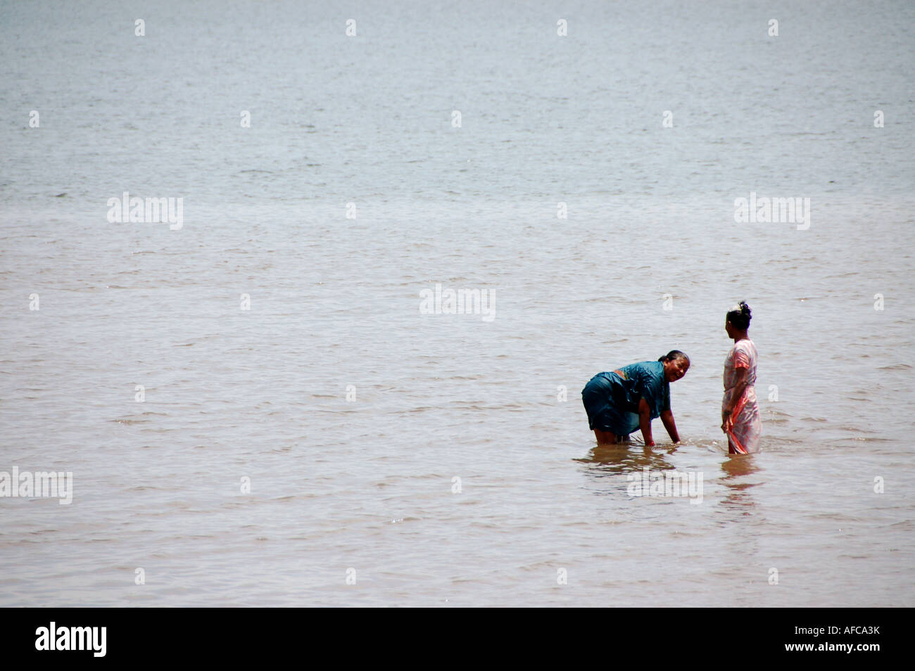 Women fishing in the river at Panaji, Goa Stock Photo - Alamy