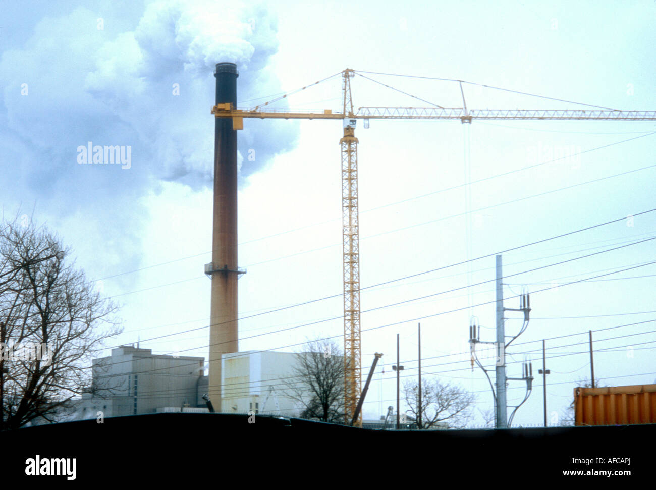 Smoke stack construction Stock Photo - Alamy