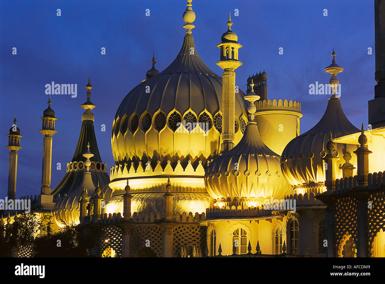 Royal Pavilion at Night, Brighton, East Sussex England Stock Photo - Alamy