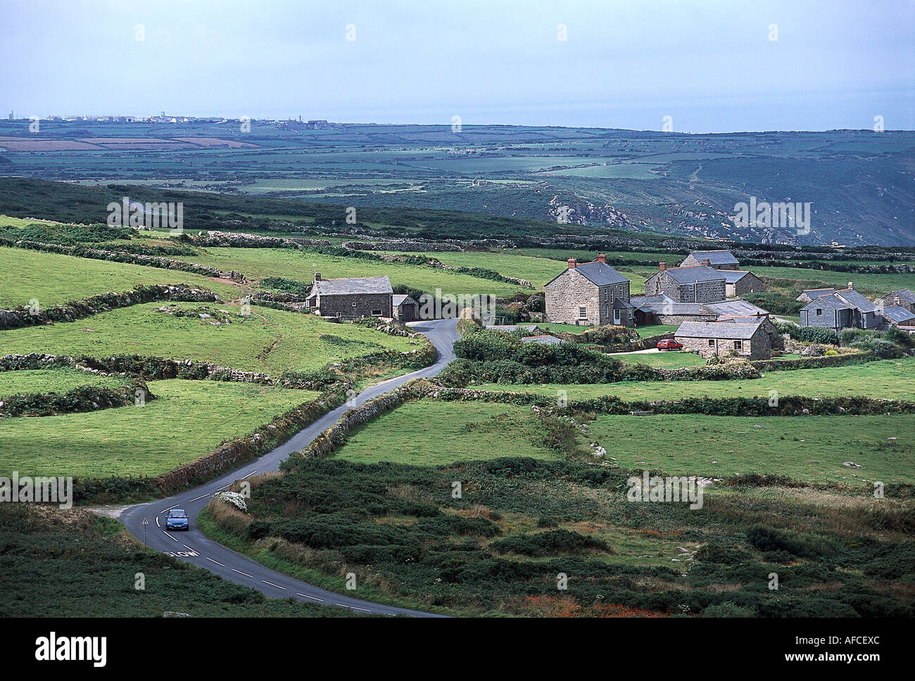 Houses in a small village, Cornwall Countryside, Near Porthmeor ...