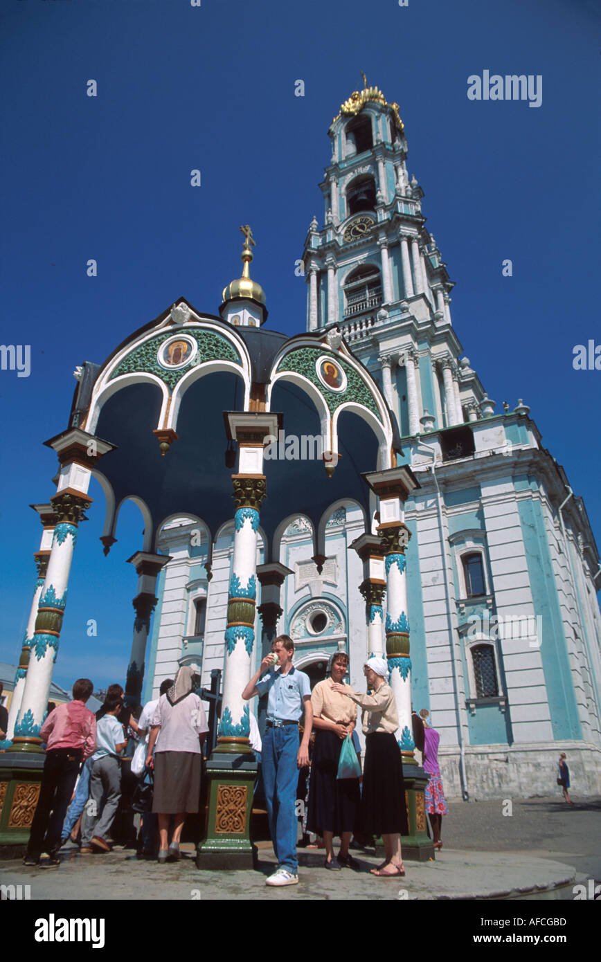 Visitors in the trinity monastery of st sergius hi-res stock ...