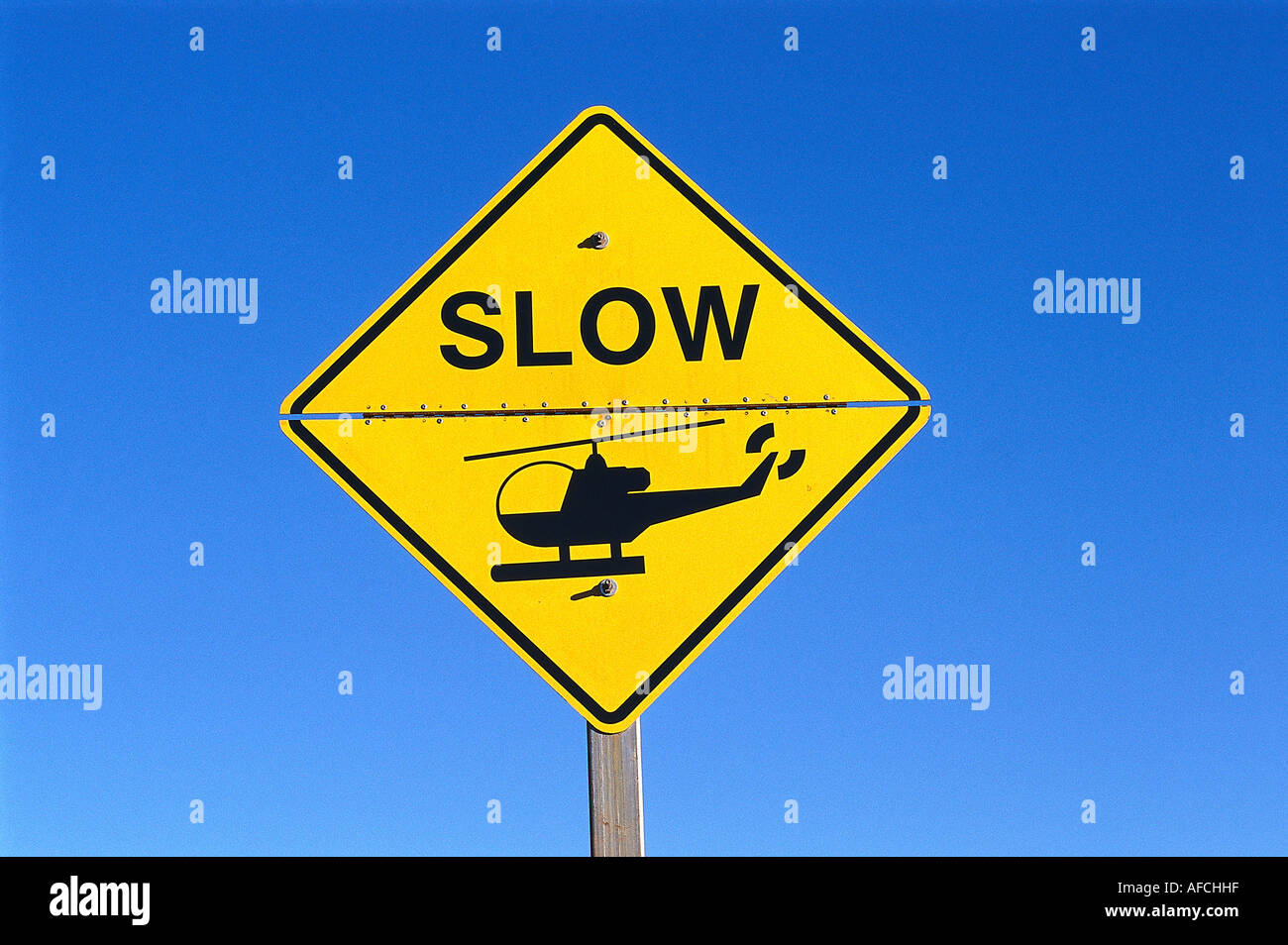 Helicopter Warning Sign, Karijini NP WA, Australia Stock Photo - Alamy