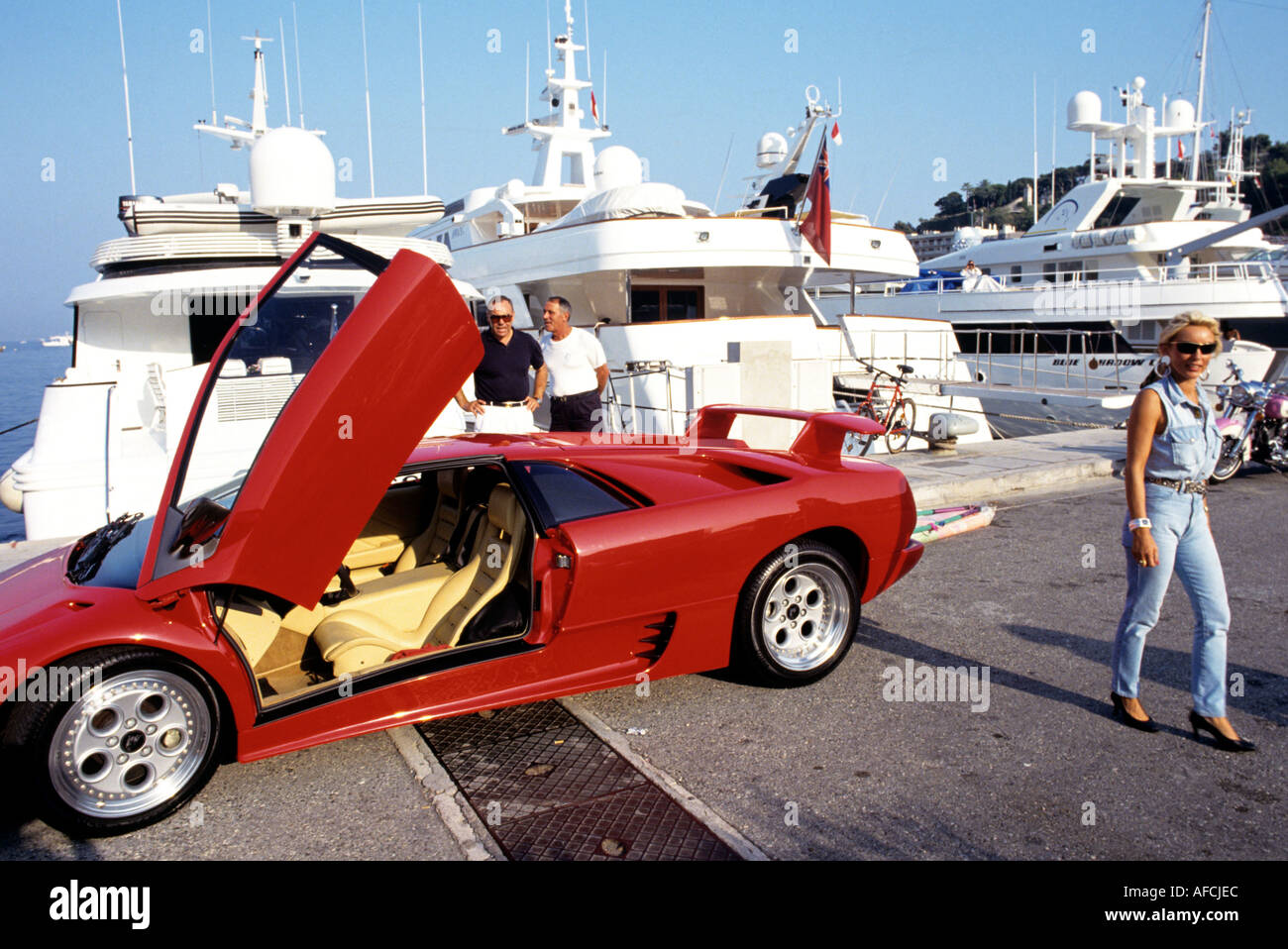 HARBOUR SCENE MONTE CARLO MONACO Stock Photo - Alamy
